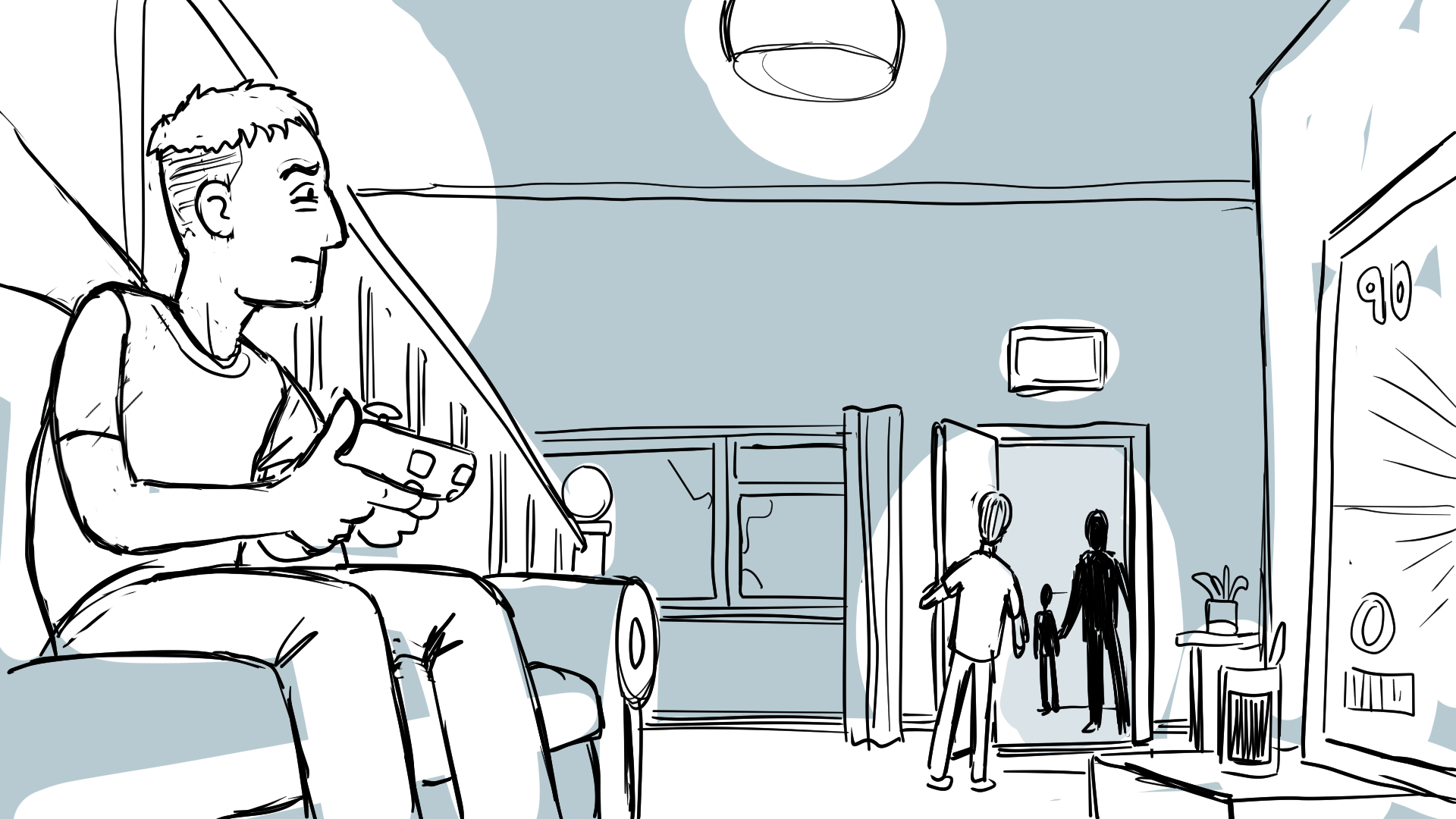 Scamp artwork and storyboards art - John Cooper